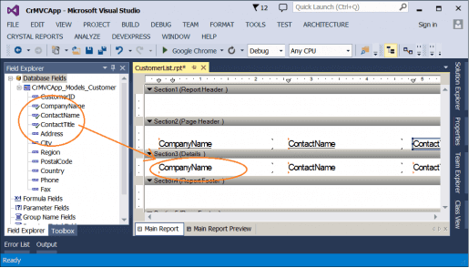 Crystal Reports in ASP.NET MVC and ADO.NET Entity Model