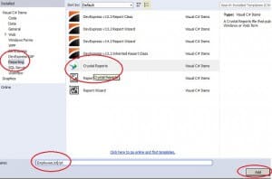 How to Create Crystal Report using Visual Studio