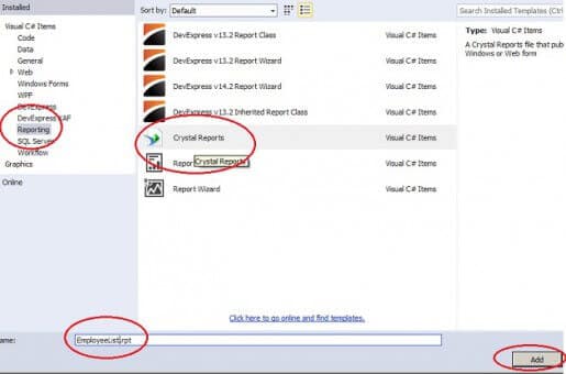 How to Create Crystal Report using Visual Studio