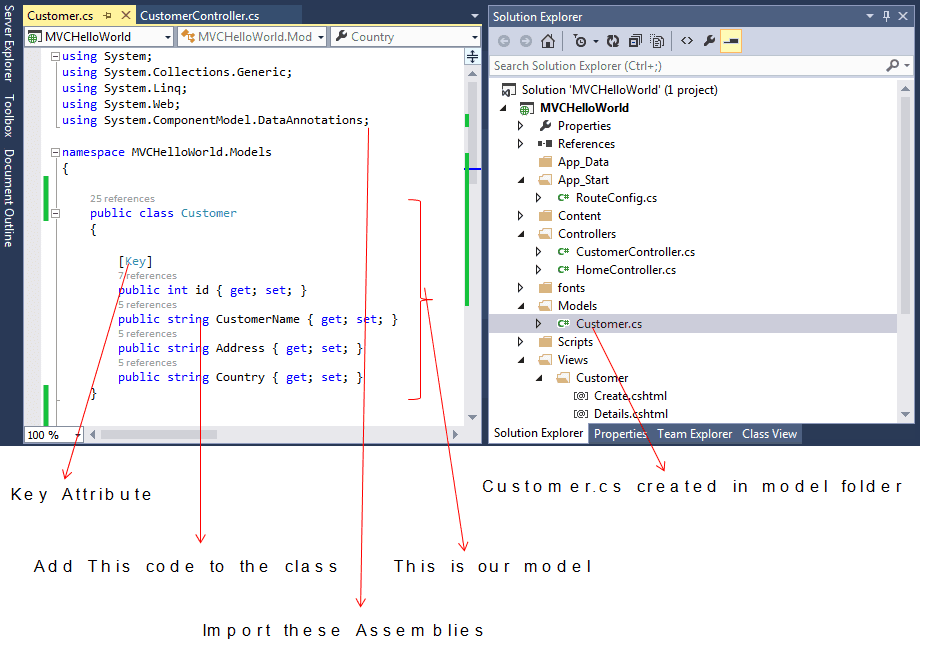 Create Aspnet Mvc Application Adding Model