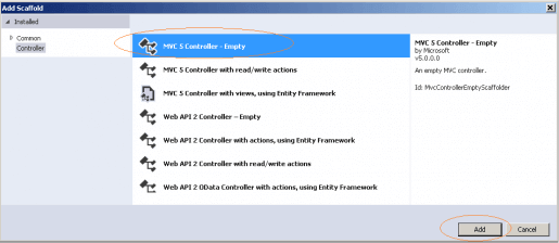Create ASP.NET MVC Application in C# and visual studio