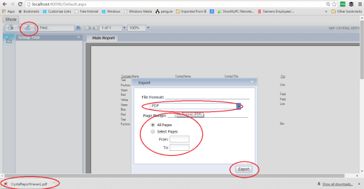 How To Export Crystal Report To Pdf Excel And Word Etc