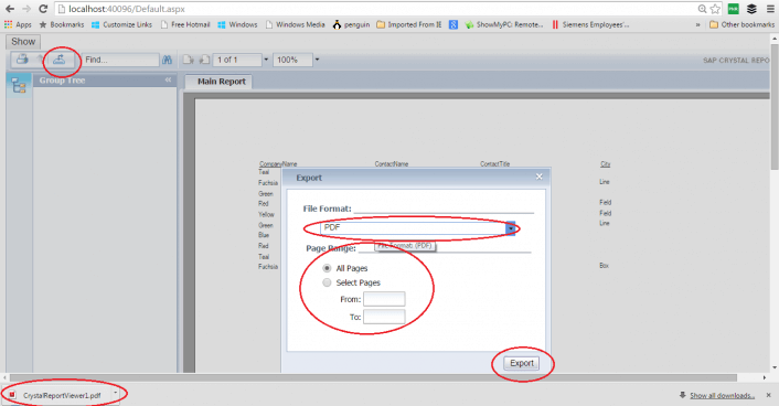 How To Export Crystal Report To Pdf Excel And Word Etc
