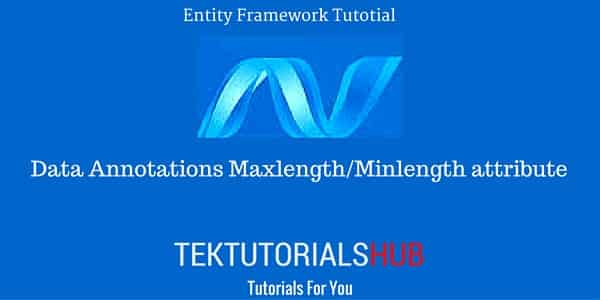 Maxlength Minlength Attribute In Entity Framework Tektutorialshub
