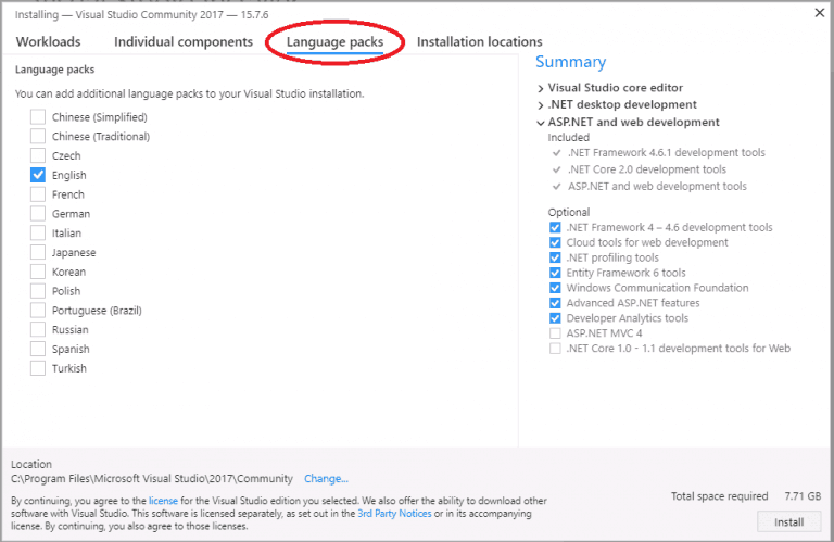 How to Download and Install Visual Studio 2017 - Tektutorialshub
