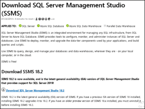 Download & Install SQL Server Management Studio (SSMS) - Tektutorialshub