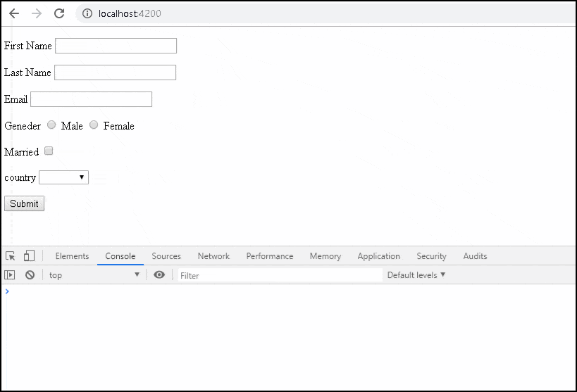 Angular Template driven Forms Example TekTutorialsHub