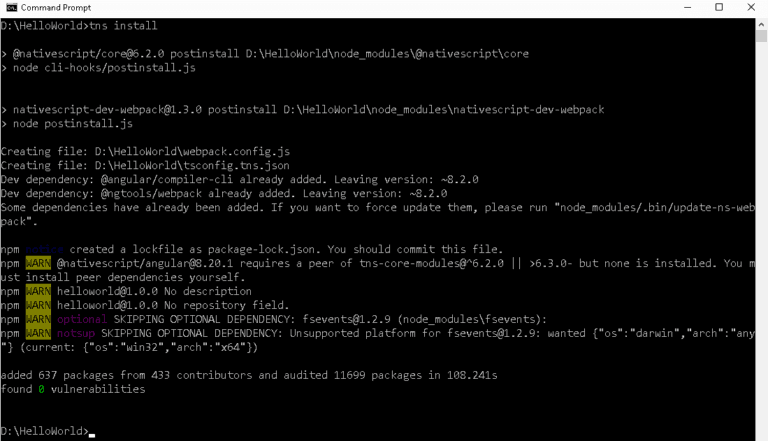 Nativescript Helloworld Example App With Angular Tektutorialshub 5375