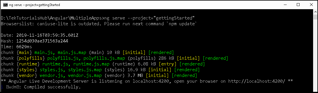 Create Multiple Angular Apps in One Project - TekTutorialsHub