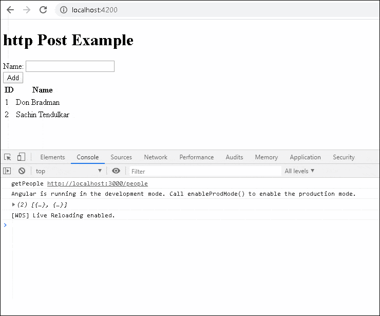 Angular HTTP POST Example TekTutorialsHub