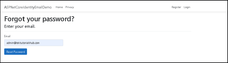 Sending Confirmation Email In Aspnet Core Identity Tektutorialshub