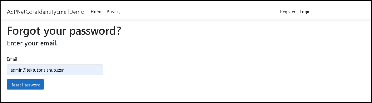Sending Confirmation Email in ASP.NET Core Identity - Tektutorialshub Sending Confirmation Email in ASP.NET Core Identity - Tektutorialshub