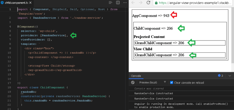 ViewProviders in Angular - Tektutorialshub