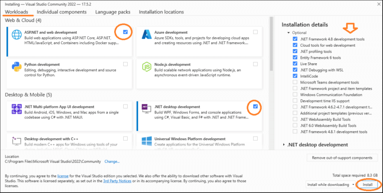 How To Download & Install Visual Studio 2022 - Tektutorialshub